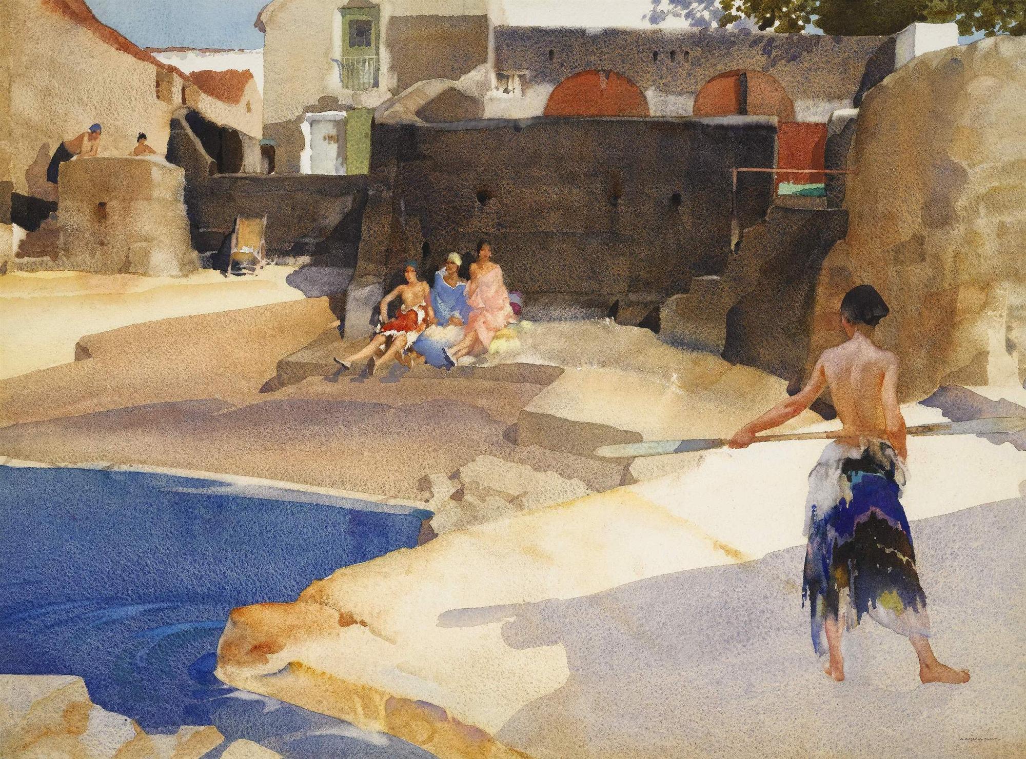 View Sir William Russell Flint | Sunshine at Rowles Fine Art